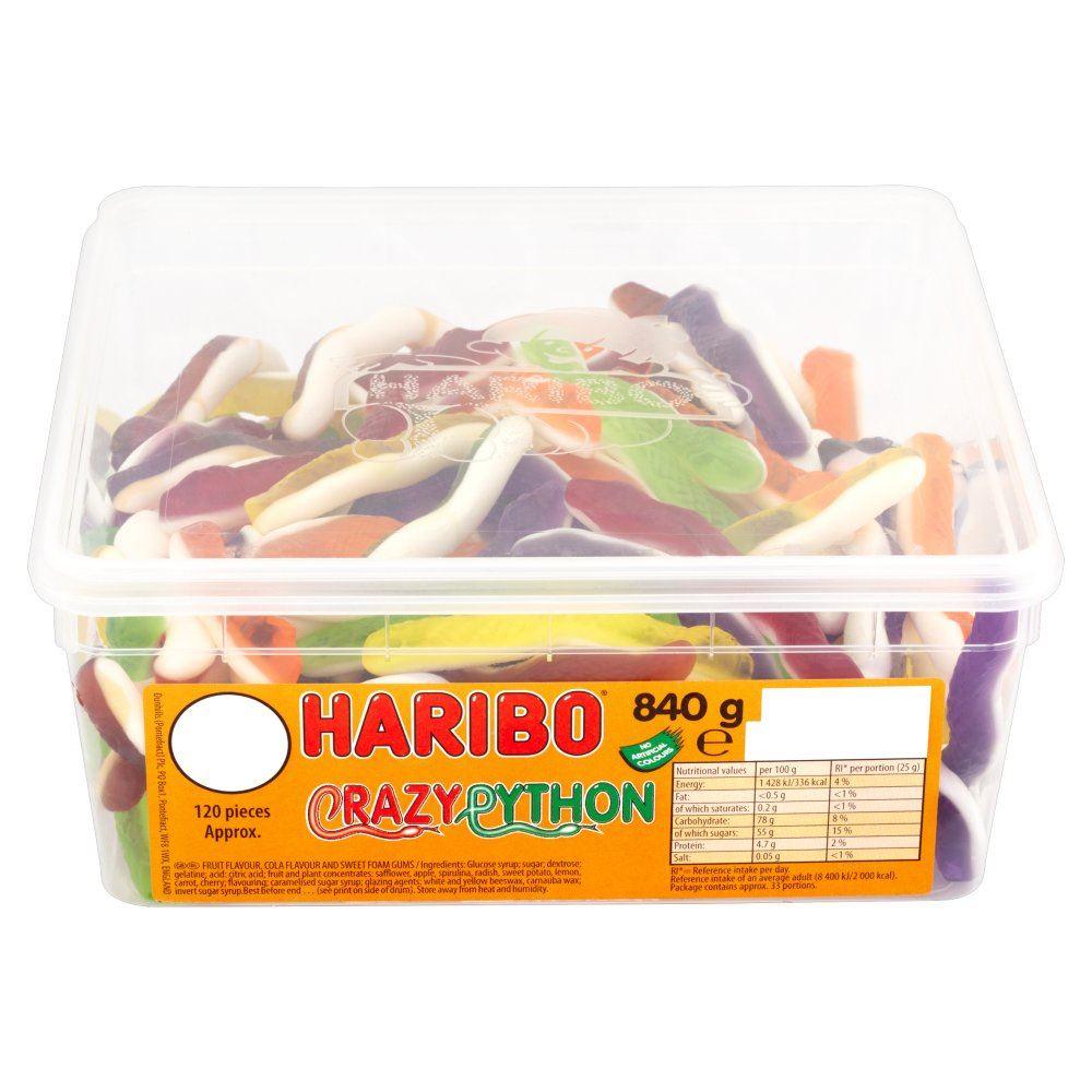 Haribo Crazy Python - 840g - Approx 120 Pieces