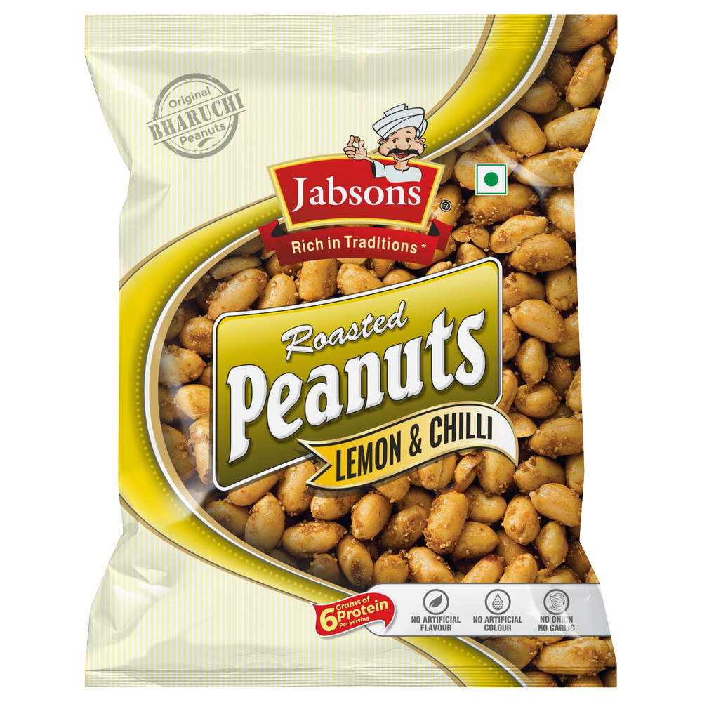 Jabsons Roasted Peanuts Lemon & Chilli - 140g