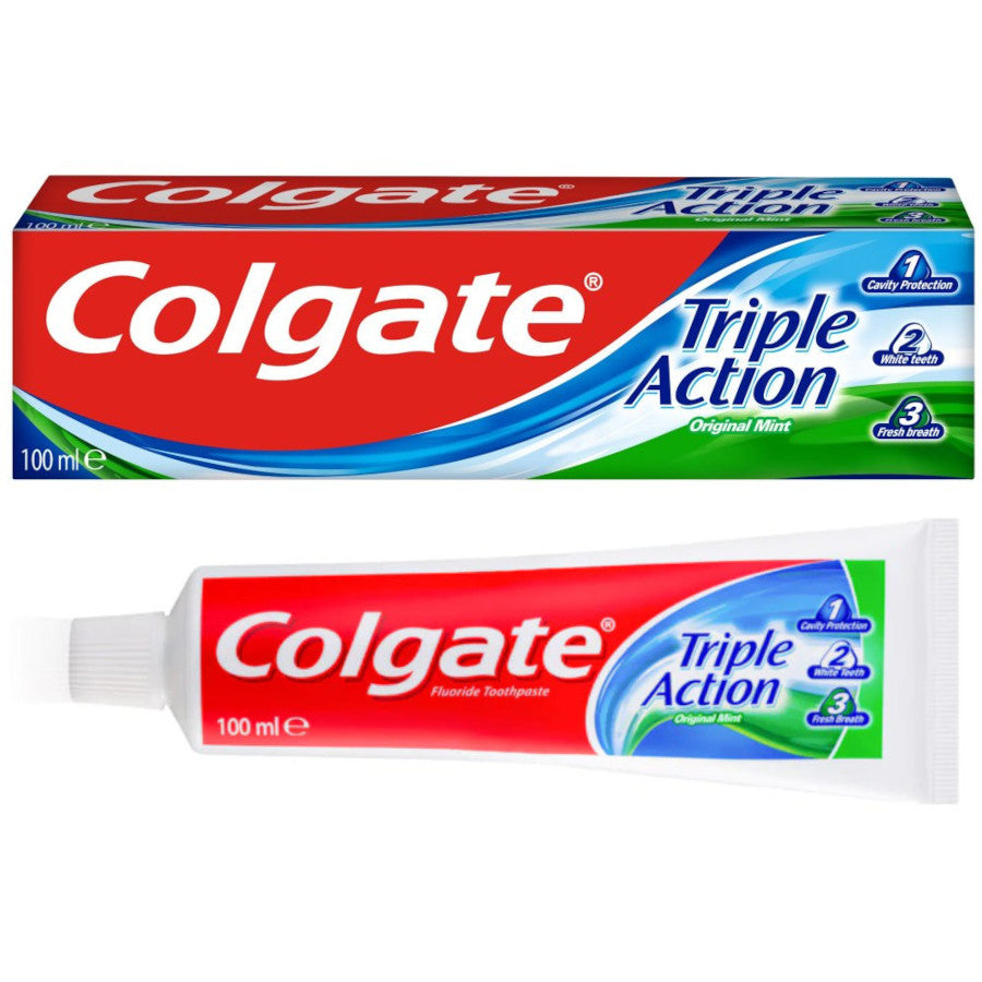 Colgate Triple Action Original Mint Toothpaste - 12x100ml
