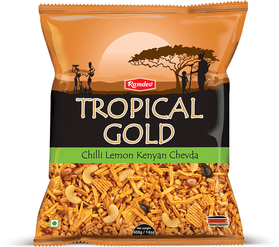 Ramdev Tropical Gold Chilli Lemon Kenyan Chevda - 400g