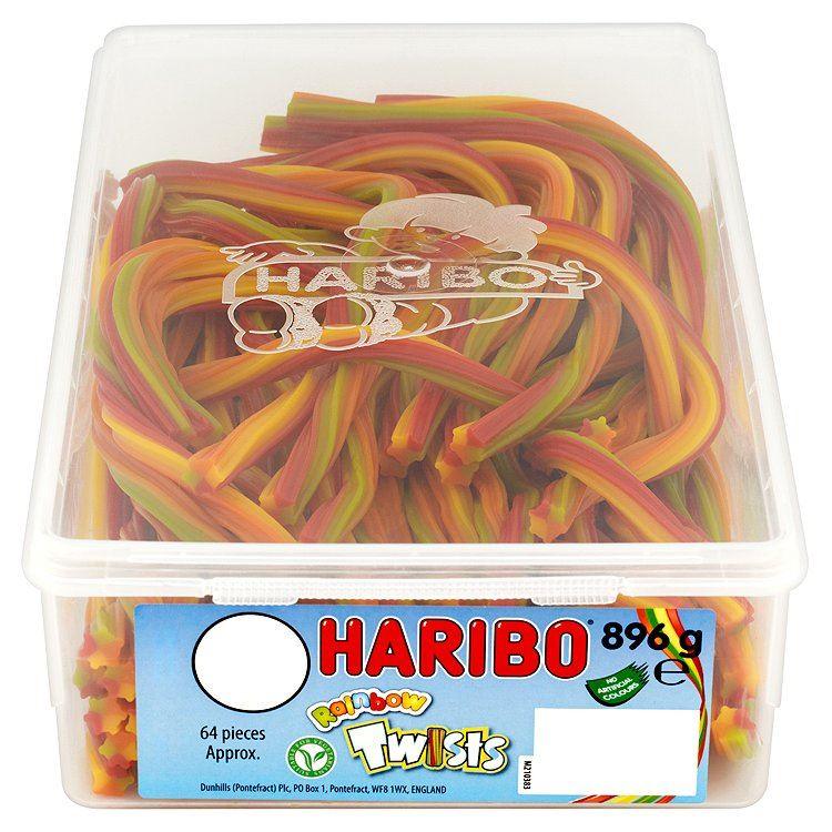 Haribo Rainbow Twists - 896g - Approx 64 Pieces