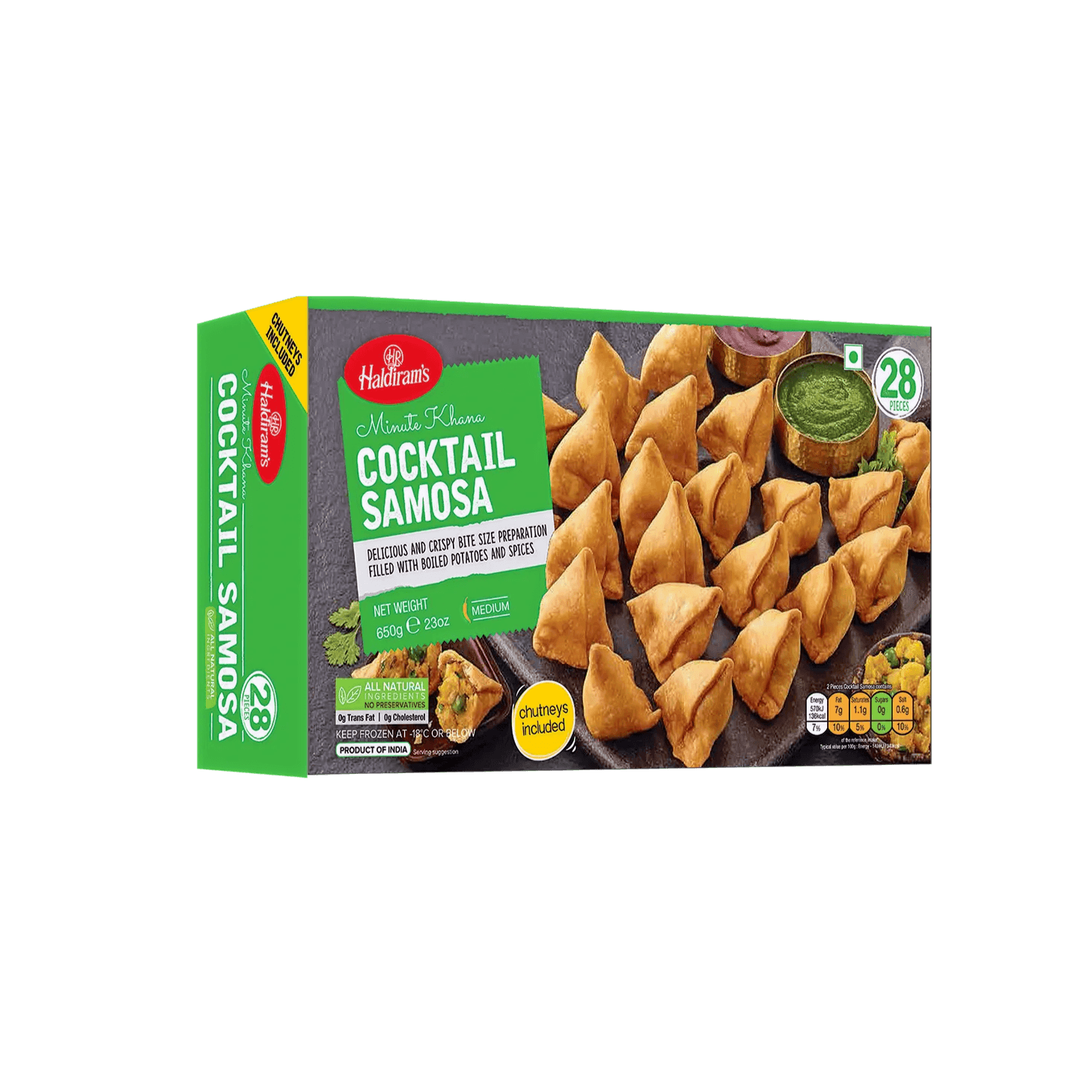 Haldirams - Frozen Cocktail Samosa - (28pcs) - 650g