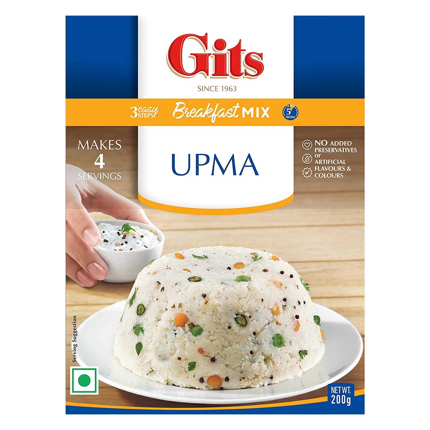 Gits - Upma Mix - (ready to cook savoury semolina porridge dry mix)